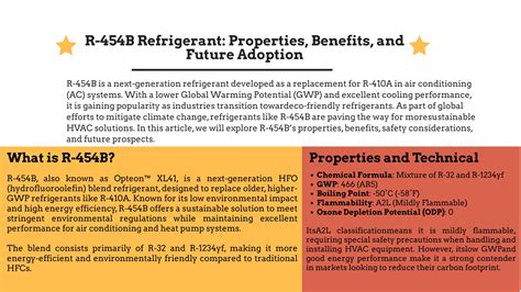 R 454b Refrigerant Properties Benefits And Future Adoption Sensor