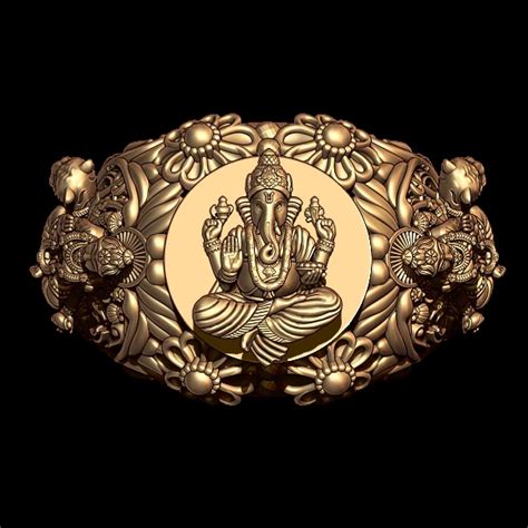 Ganesh Ji 3d Models Ring 3dm And Stl File Cad Wala