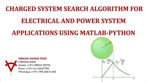 Charged System Search Algorithm For Electrical And Power System Applications Using Matlab Python