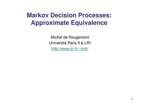ppt markov decision processes approximate equivalence powerpoint