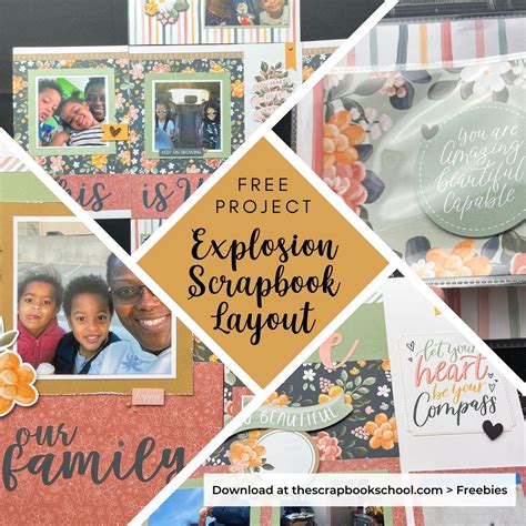 Explosion Scrapbook Layout