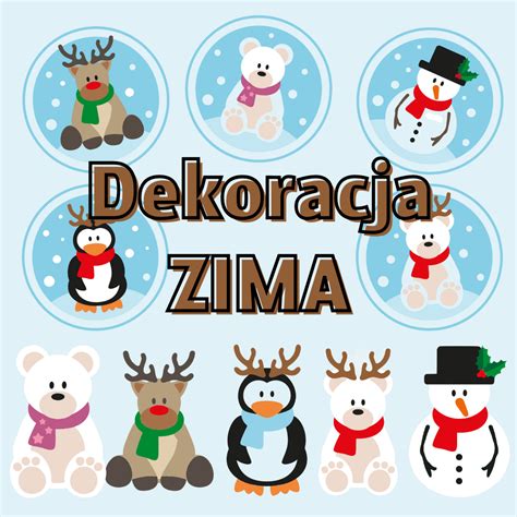 Zimowe Domki Dekoracja Do Druku A4 A3