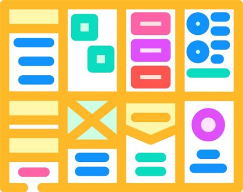 Affinity Diagram Ux Ui Design Color Icon Vector Image