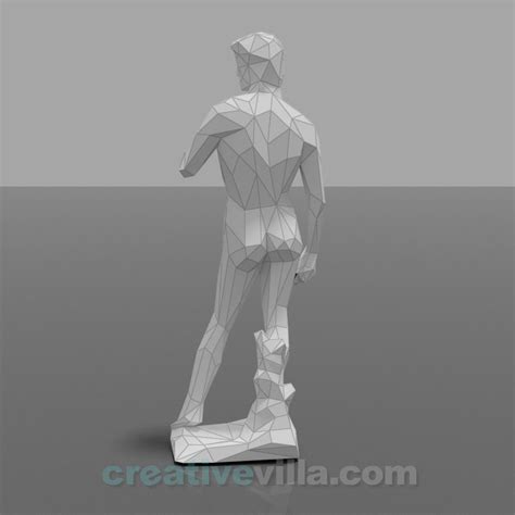 David Statue Diy Low Poly Paper Model Template Paper Craft