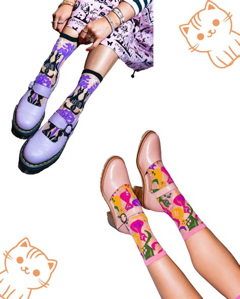 Cat Lady Sheer Socks Bundle Cat Lovers Socks For Women Sock Candy