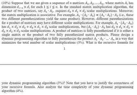 Solved Suppose That We Are Given A Sequence Of N Chegg