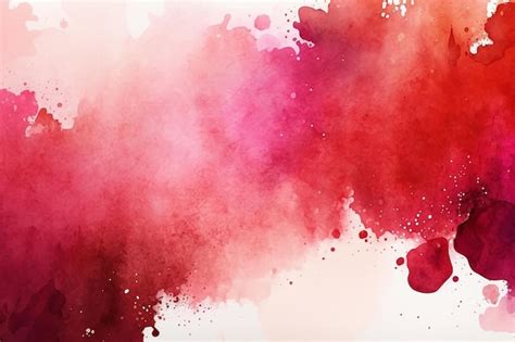 Premium Photo Red Watercolor Splash Abstract Background