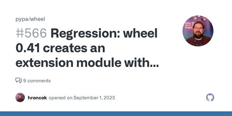 Regression Wheel 041 Creates An Extension Module With Empty Name · Issue 566 · Pypawheel