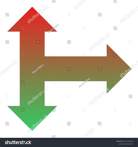 Right Three Way Arrow Icon Gradient Stock Vector Royalty Free 2213522535 Shutterstock
