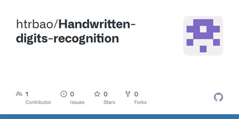 github htrbao handwritten digits recognition