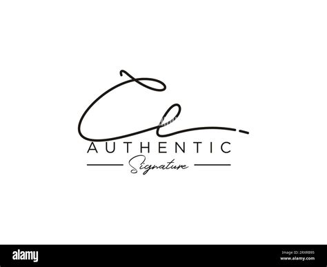 Ce Signature Logo Template Vector Stock Vector Image And Art Alamy