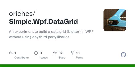 Github Orichessimplewpfdatagrid An Experiment To Build A Data Grid Blotter In Wpf