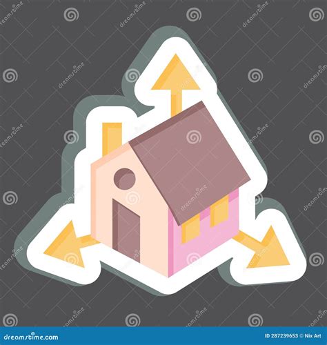 Sticker Architectural Design Related To 3d Visualization Symbol Simple Design Editable Stock