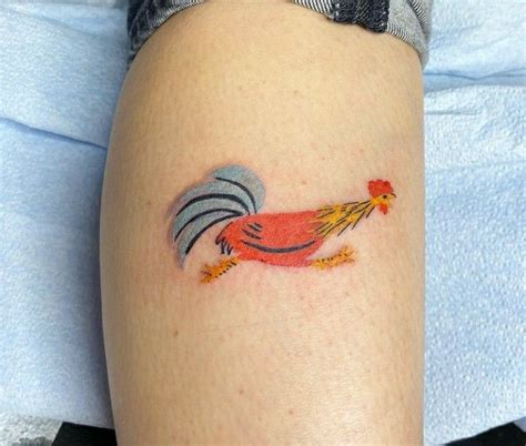 Small Rooster Tattoo Cute Rooster Tattoo Dainty Rooster Tattoo