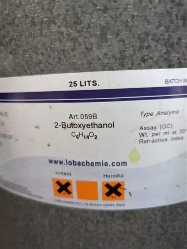 Chemical Grade Liquid 2 Butoxyethanol 985 Ar 111 76 2 25 Litres