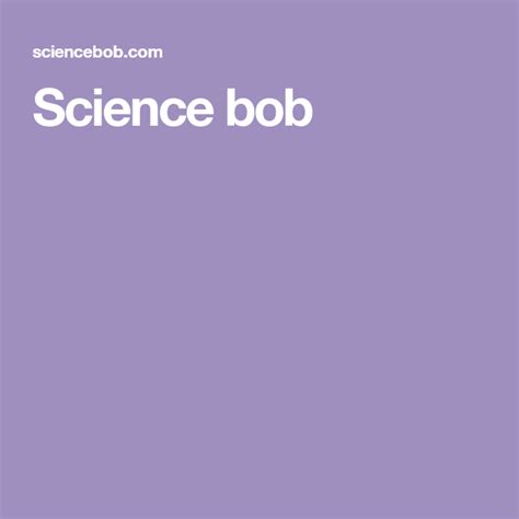 Science Bob Cool Science Experiments Easy Science Experiments
