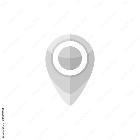 Simple Map Pin Flat Style Trend Modern Brand Graphic Design On White Background Stock Vector