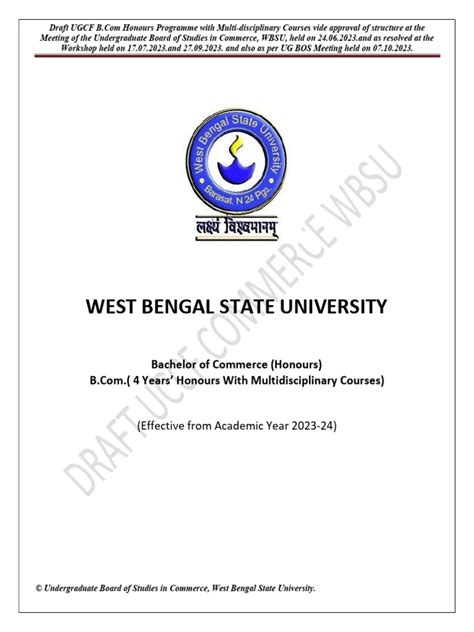 Ugcf Under Nep 2020 Structure For Hons Without Research 14102023