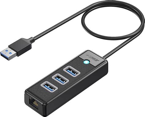Orico Usb Hub Ethernet 4 Port Usb 3 0 Hub Usb A To Gigabit Ethernet Adapter With 3
