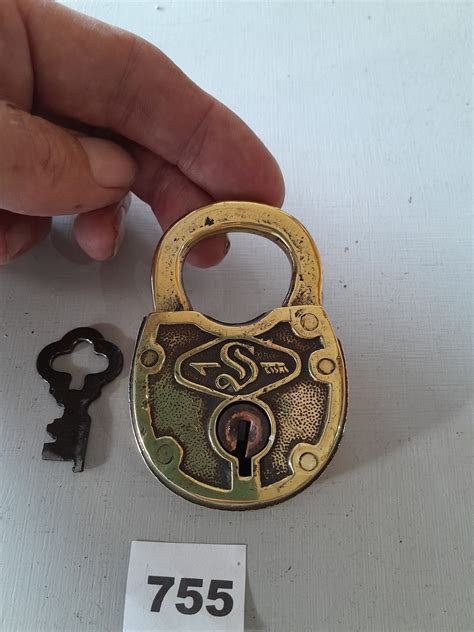 Vintage Brass Padlock Made By Slaymaker Usa Early 1900s Etsy