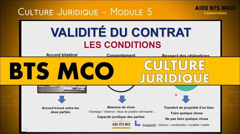 aide bts mco quels sont les critères de validité d un contrat