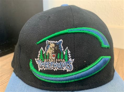 Vintage Timberwolves Circle Logo Clasp Strapback Hat Gem