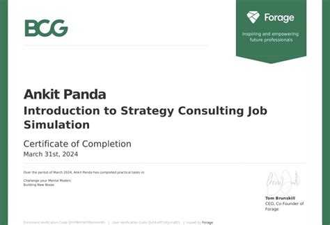 Ankit Panda On Linkedin Forage Bcg Strategyconsulting Professionaldevelopment Careergrowth