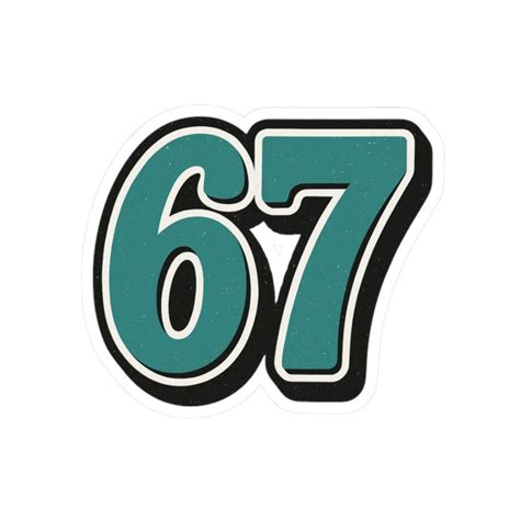 67 Sticker Youth Decal 67 Peace Sign Icon Six Seven 6 7 Sticker