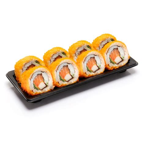 Salmon And Ebiko Capelin Roe Maki Set Thammachart Seafood