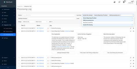 Processing Log Memfault Docs