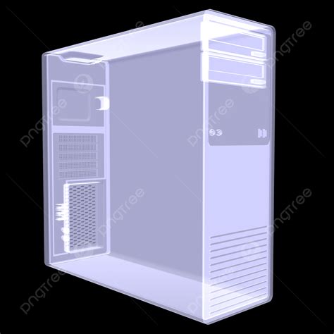 Computer Case X Ray Render Cpu Clear Equipment Photo Background And