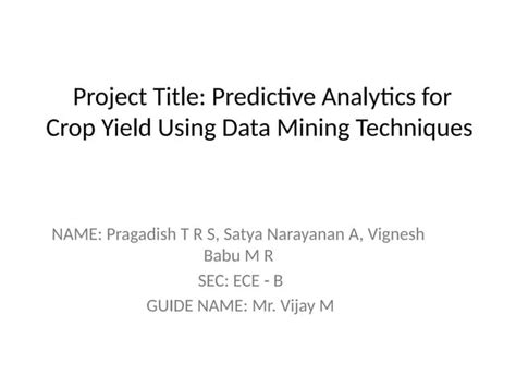 zeroth review predictive analytics for crop yield using data mining
