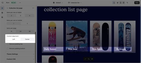 Collection List Template Blum Theme