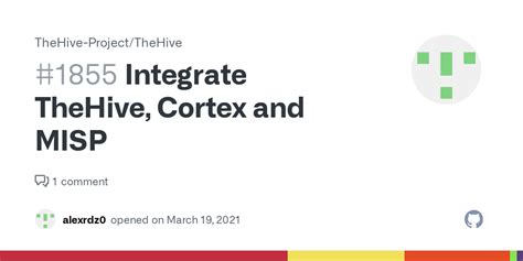 integrate thehive cortex and misp · issue 1855 · thehive project