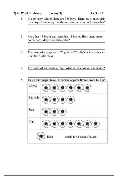 Mathematics Papers Class 2