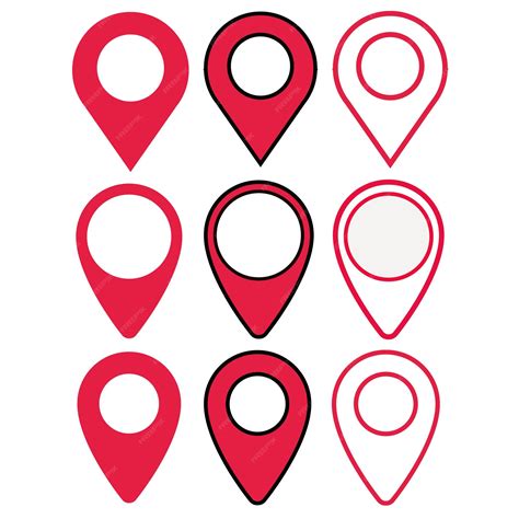 Premium Vector Location Pin Multiple Styles Set