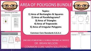 Area Of Polygons Bundle PowerPoint Lessons And Printables TpT