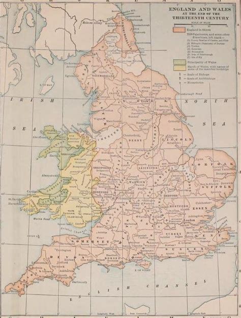 Map Of England And Wales In 1400