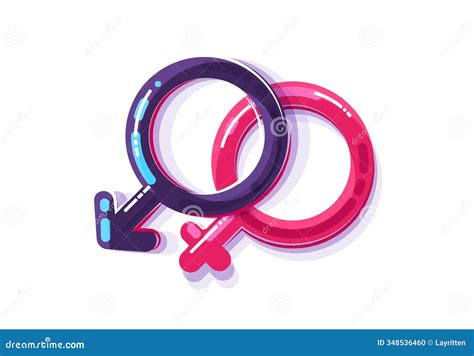 Female And Male Sex Symbol Gender Men And Women Stock Vector Illustration Of People Pink