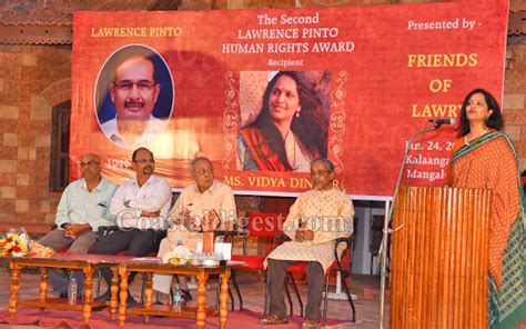 Mangaluru Activist Vidya Dinker Conferred With Human Rights Award The