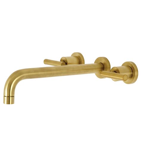 Kingston Brass Ks8057cml Manhattan Two Handle 3 Hole Wall Mount Roman