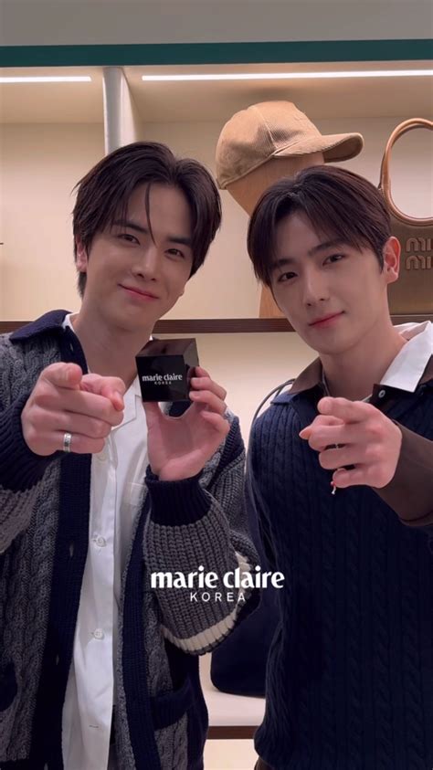 Marie Claire Korea 마리끌레르 미우미우의 팝업 현장에서 만난 더보이즈 영훈 현재 그리고 배우 홍경 근데