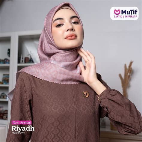Jual Gamis Wanita Mutif Riyadh Malt Brown Cod Gamis Dewasa Polos