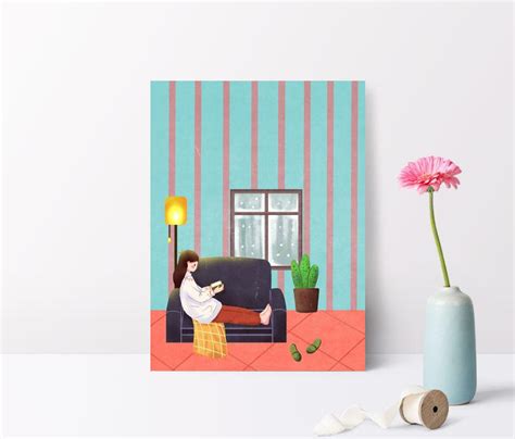 겨울 집 소녀 캐주얼 매일 그림 이미지 사진 605804603 무료 다운로드