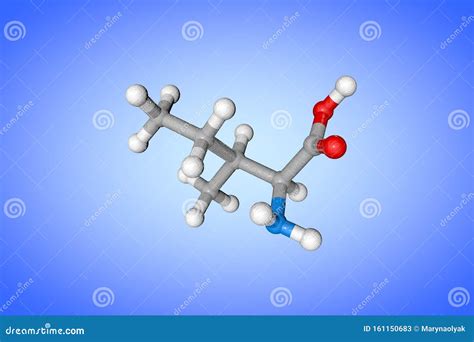 Molecular Structure Of L Isoleucine Or Isoleucine Atoms Are Represented As Spheres With