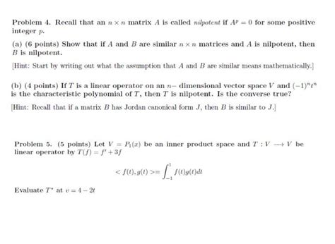 solved problem 4 recall that an nxn matrix a is called