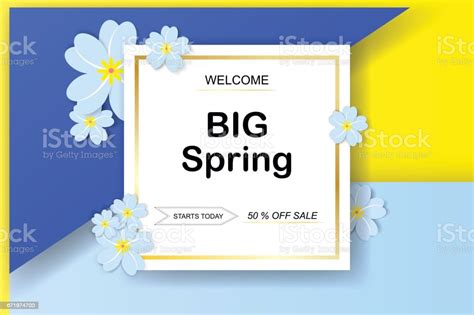 아름 다운 화려한 꽃과 봄 판매 배경입니다 벡터 일러스트 레이 션 Templatebannerswallpaper 초대장 포스터