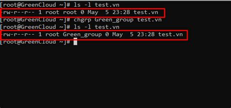 how to use the chown and chgrp commands on linux greencloud documentation