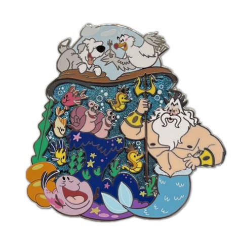 King Triton Max And Scuttle Stylized Supporting Cast Pin Pop