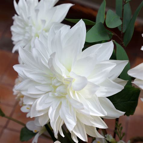 Fiveseasonstuff Artificial Flowers Dahlia Silk Flowers For Outdoors